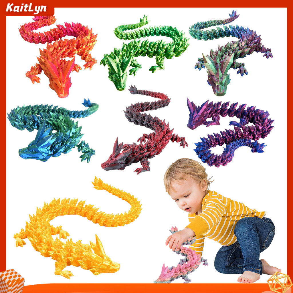 3d Printed Dragon Sculpture Hand-painted Dragon Statue Articulated ...