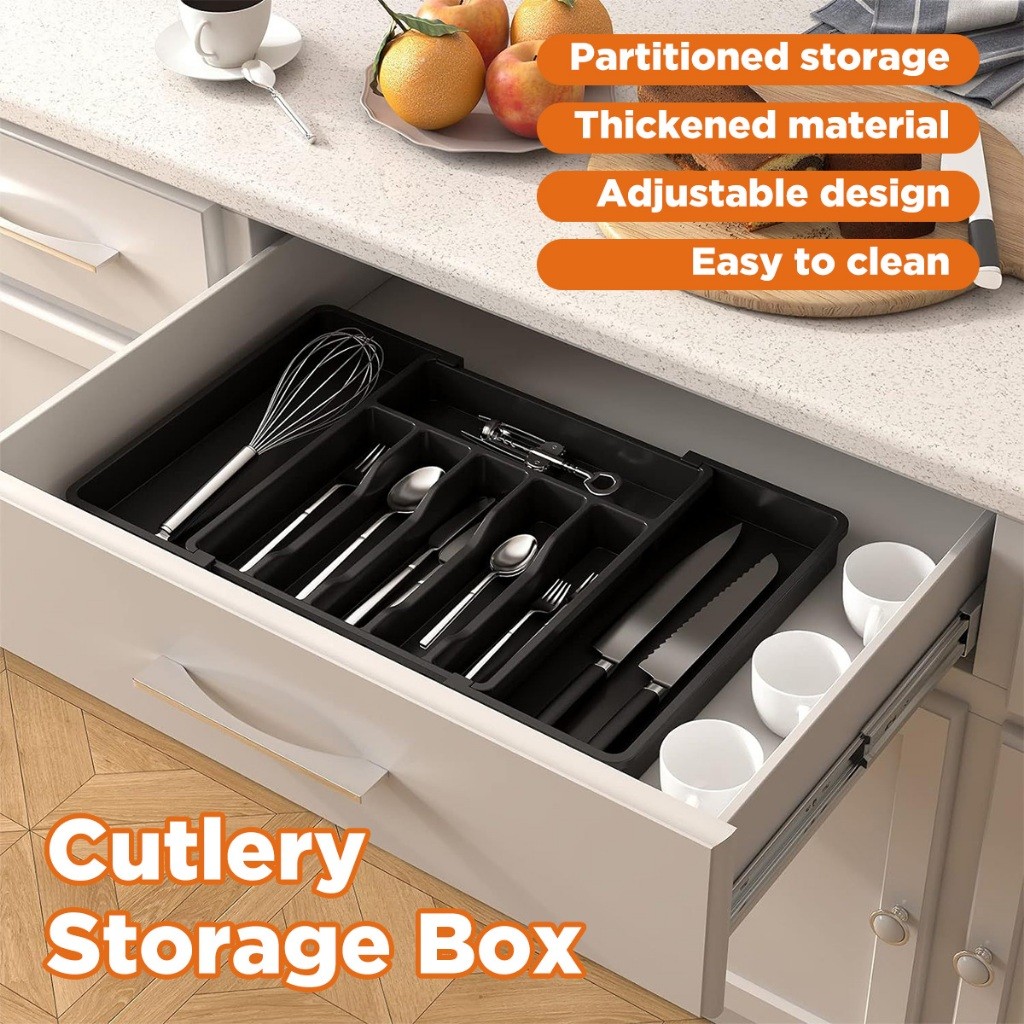 Kitchen Silverware Organizer Utensil Bowl Plate Storage Drawer Cutlery ...