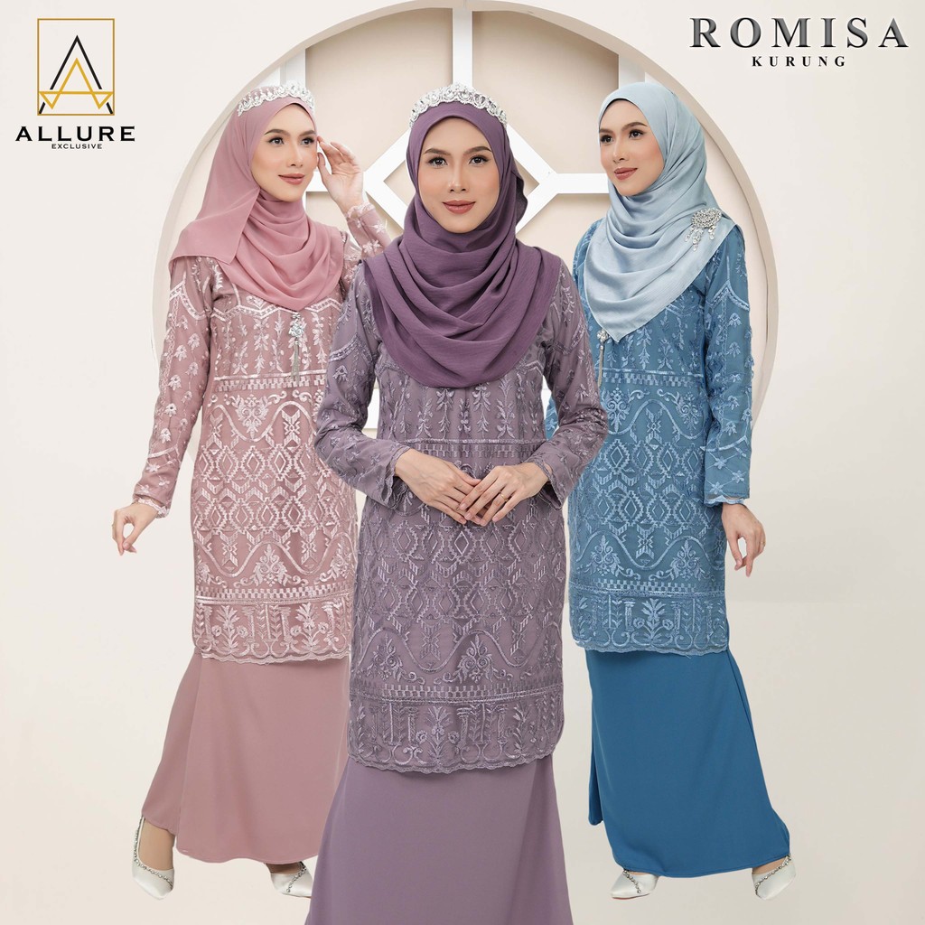 ALLURE EXCLUSIVE - ROMISA BAJU KURUNG LACE | Shopee Malaysia