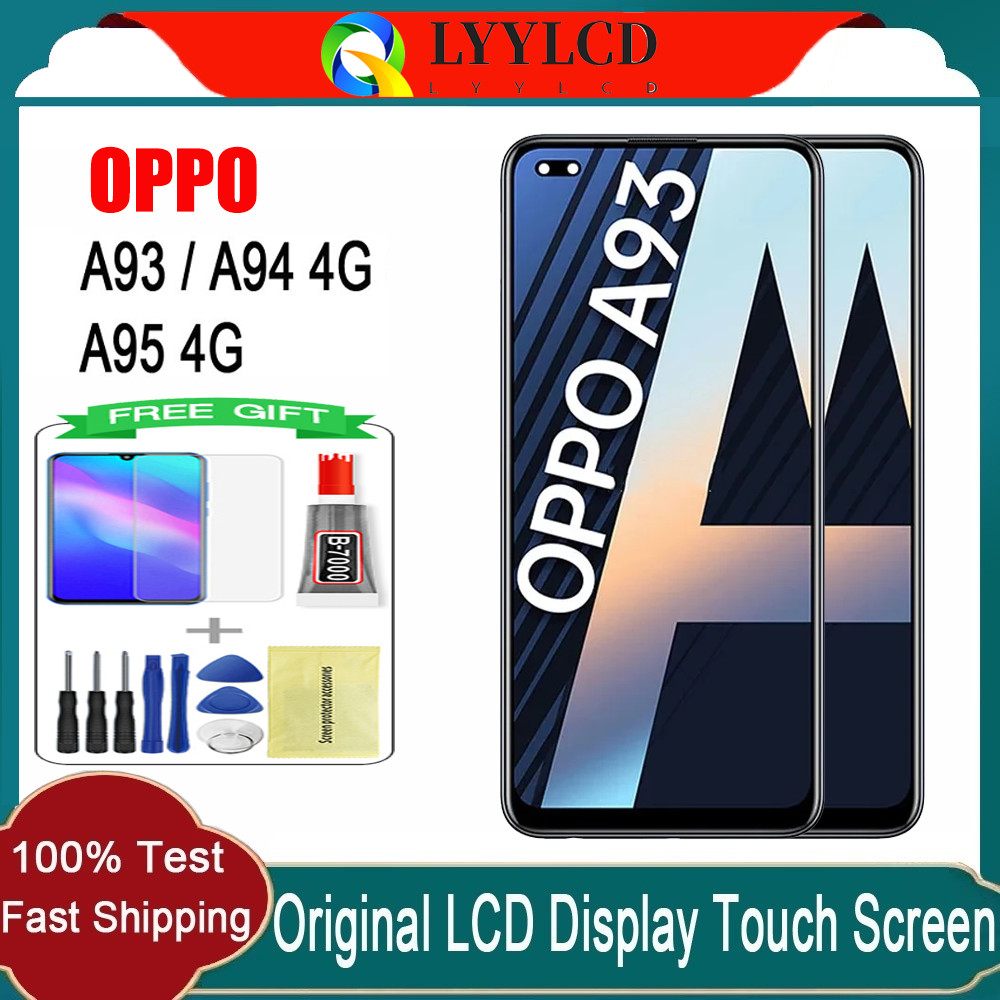 Original AMOLED OPPO A93 4G A94 4G A95 4G LCD Display Touch Screen With Frame Replacement ...