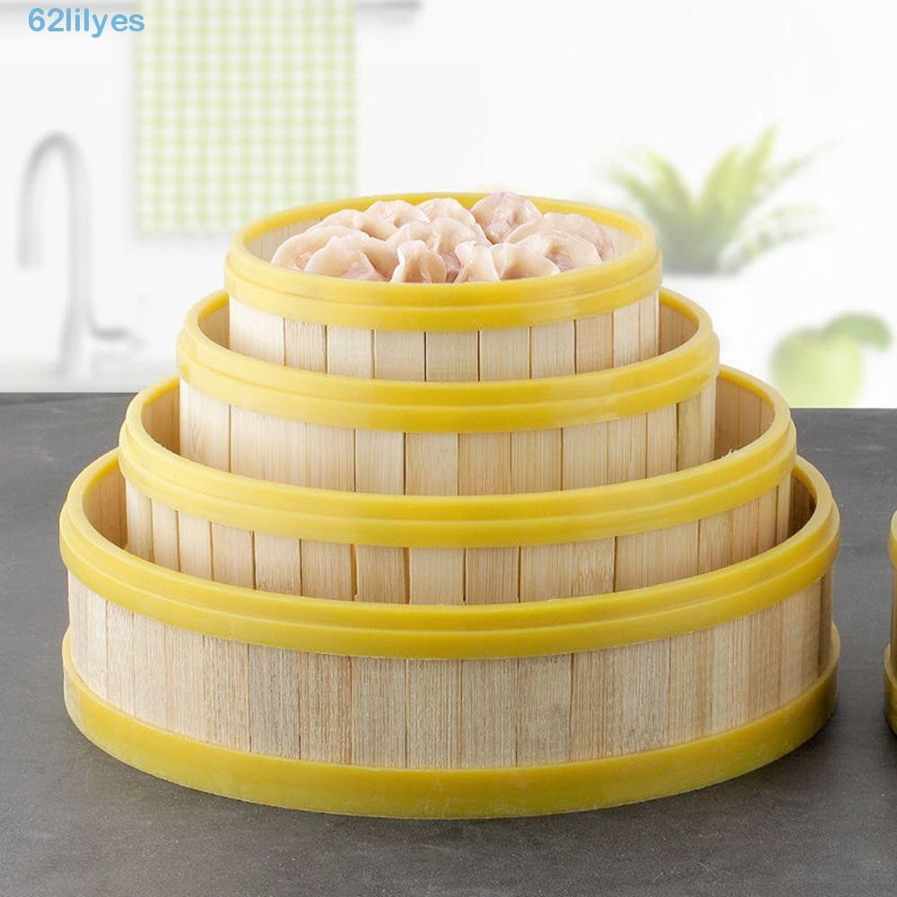 LILYES Bamboo Steamer Natural Multi-Sizes for Steaming Food Handmade ...