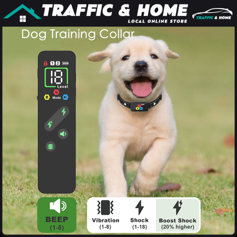 Dog Anti-bark Trainer Electric Shock Training Collar IP67 Depth ...