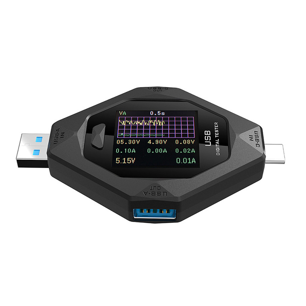 Digital USB-C Power Meter Multi-Function Voltage Current Power Meter ...
