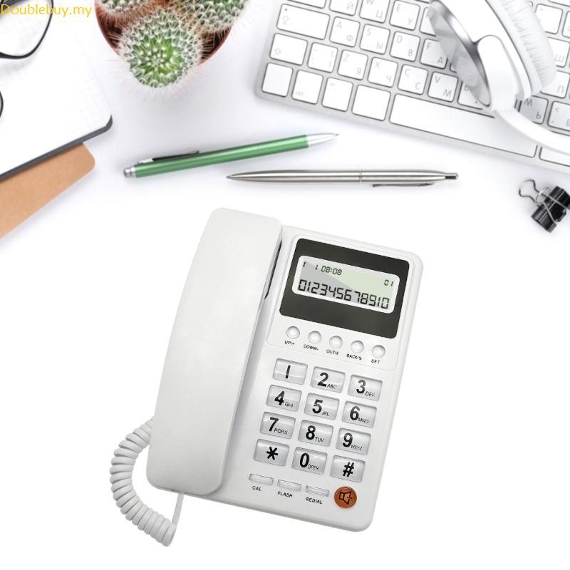 Doublebuy Corded Telephone with Speaker Display Landline Phone Big ...
