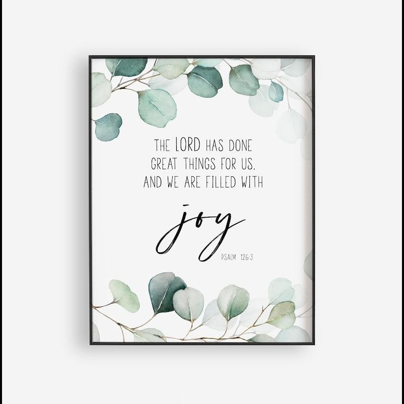 Mazmur 126:3 'Tuhan Telah Melakukan Perkara Hebat' Seni Dinding Ayat ...