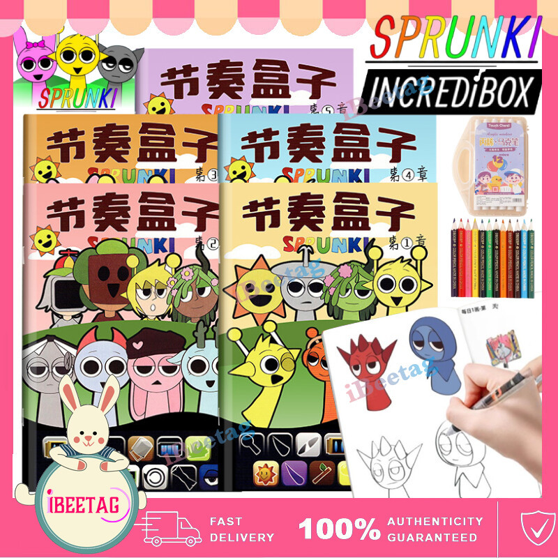 Incredibox Sprunki DIY Painting Arts and Crafts Scratch Drawing Book ...