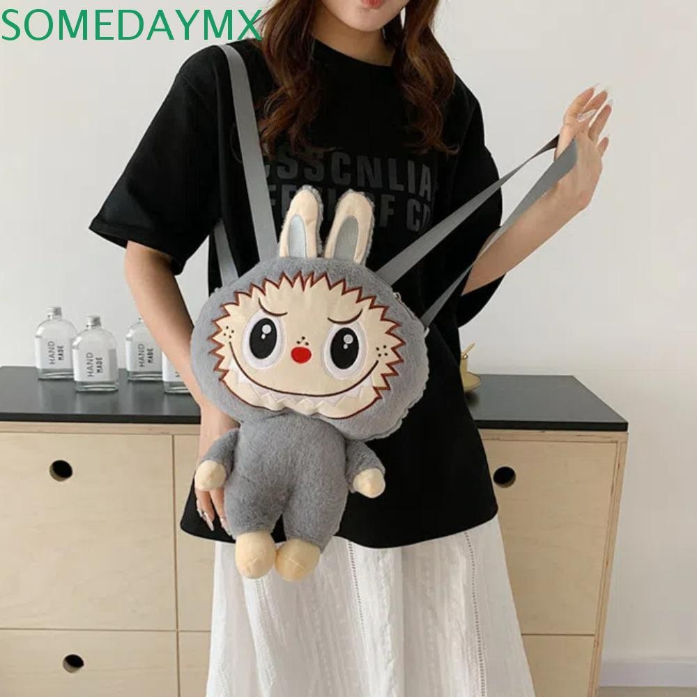 SOMEDAYMX Labubu Backpack, PP Cotton Adjustable Straps Labubu Plush Bag ...