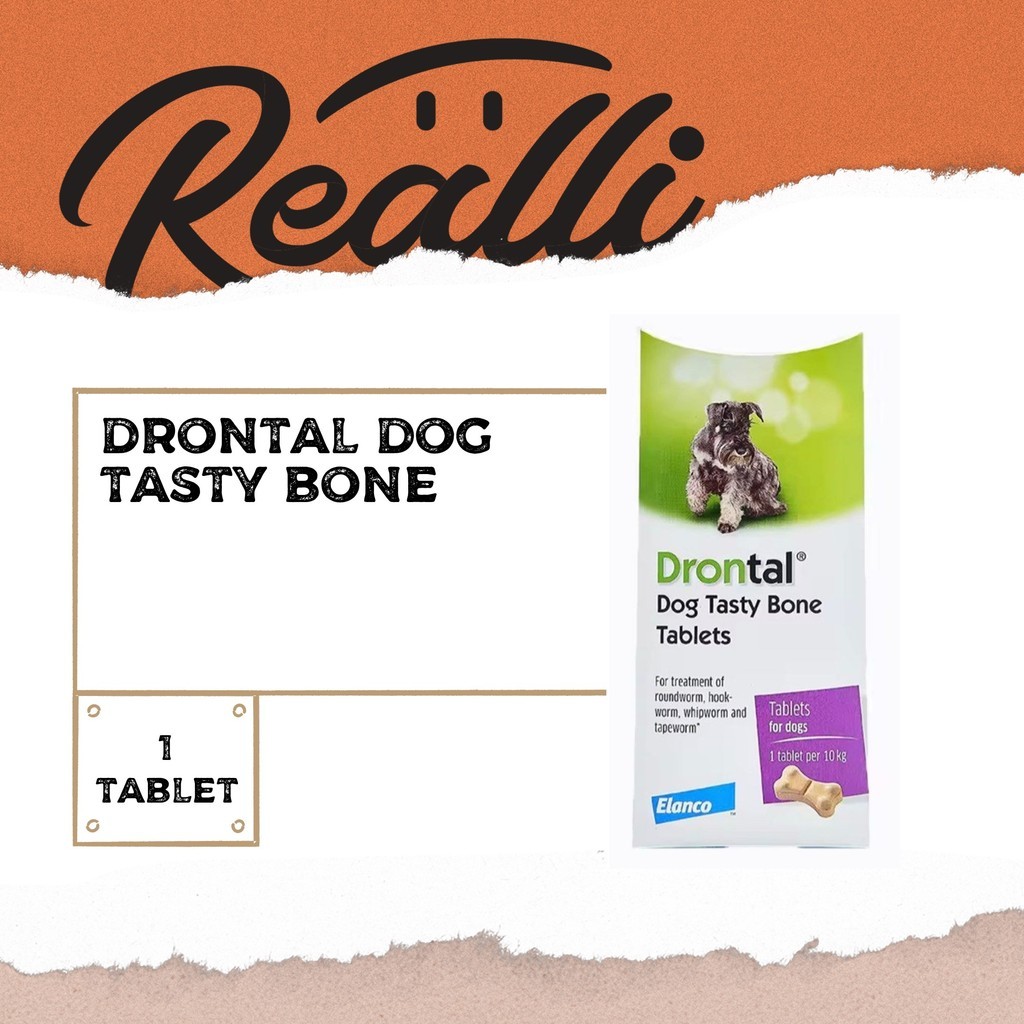 Drontal Dog Tasty Bone (1 tablet) | Shopee Malaysia