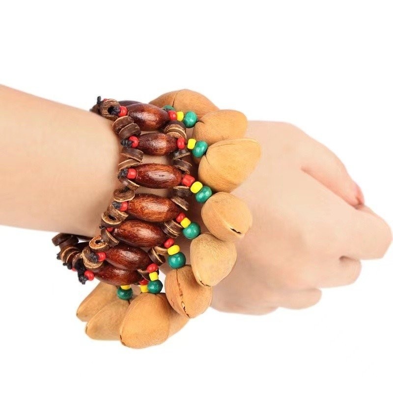 African Drum Nut Shell Hand Tambourine Tambourine Percussion Instrument ...
