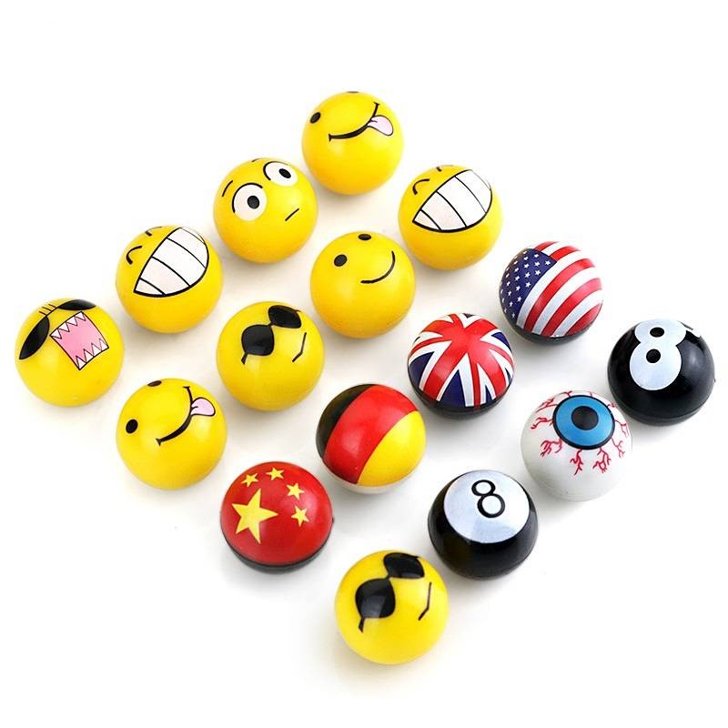 Car Modification Valve Cap Personalized Smiley Valve Cover Fun and Cute ...