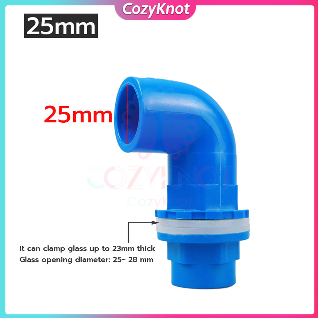 CKT PVC Pipe Connectors Fish Tank Drain Joints Irrigation Tube 90 ...