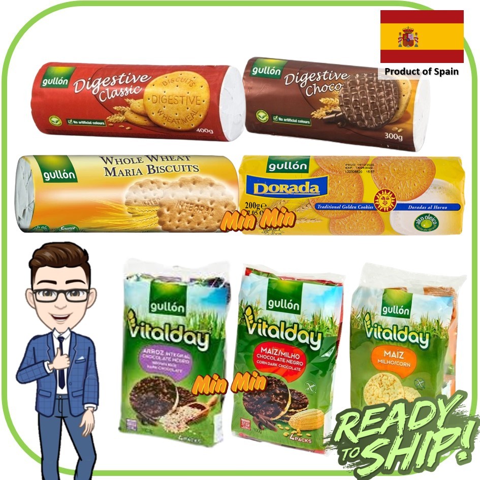 GULLON Biscuits Roll 200-400gm | GULLON Rice Cakes VITALDAY 4packs ...