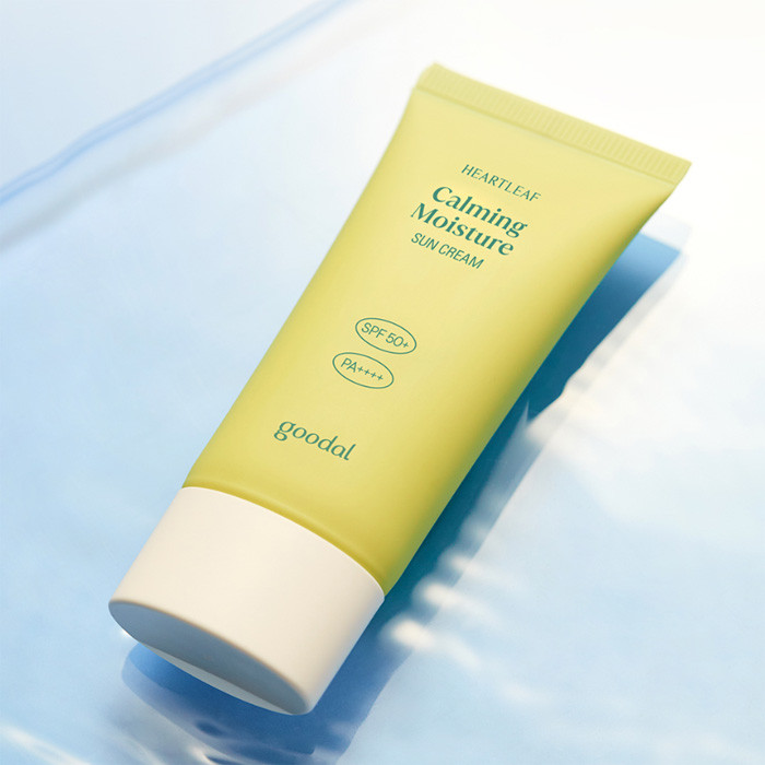 [without Box] Goodal Heartleaf Calming Moisture sun cream 50ml SPF 50 ...
