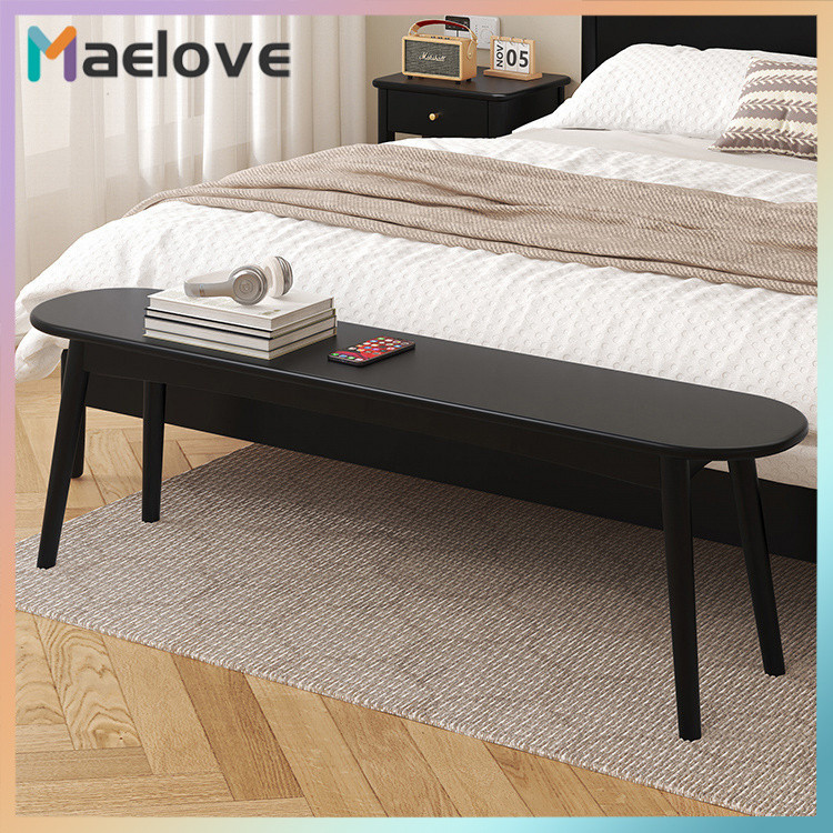 Modern Simple Medieval All Solid Wood Bench Living Room Entry Log Bench ...