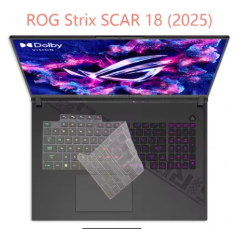 Silicone Laptop Keyboard Cover Skin For Asus ROG Strix SCAR 18 2025 ...