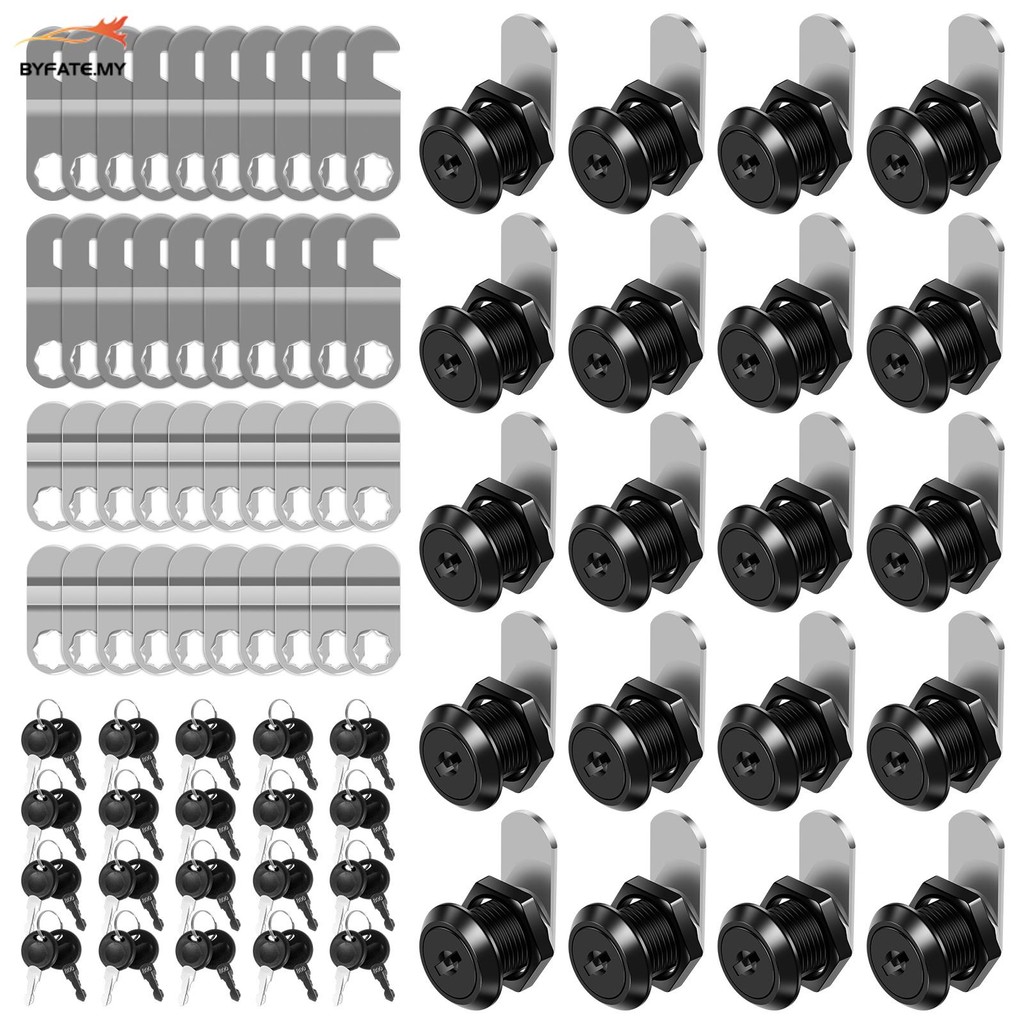 20Pcs RV Drawer Cam Lock Keyed Alike Replacement 16 mm Cabinet Cam Lock with 40 Keys SHOPSKC6229 ...