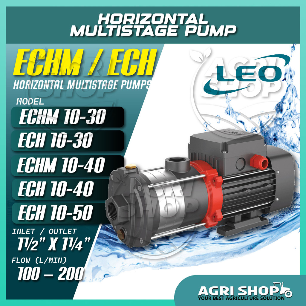 Agrishop LEO ECHM / ECH Stainless Steel Horizontal Multistage Pump (L/MIN) 100-200 | Shopee Malaysia