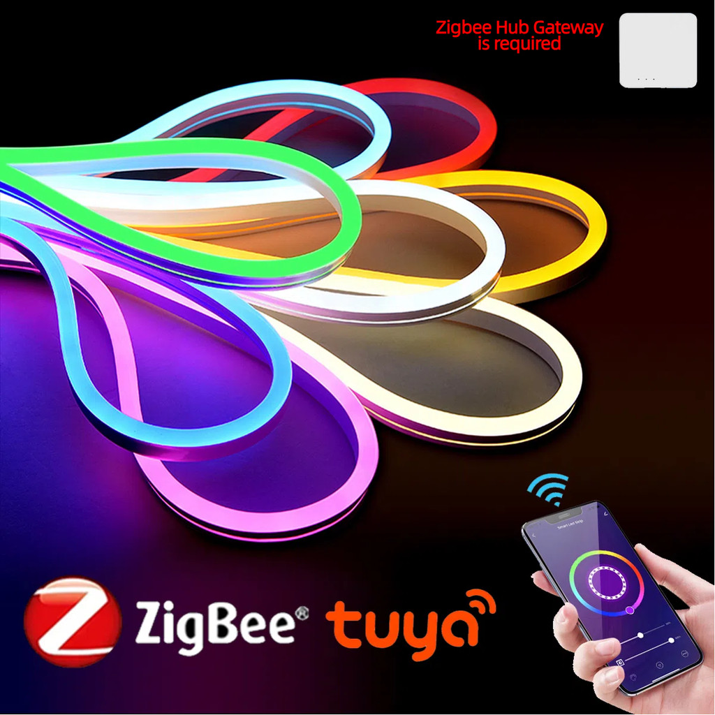 Zigbee 3.0 Neon RGB LED Strip Light USB 5V Dimmable Work With Tuya ...
