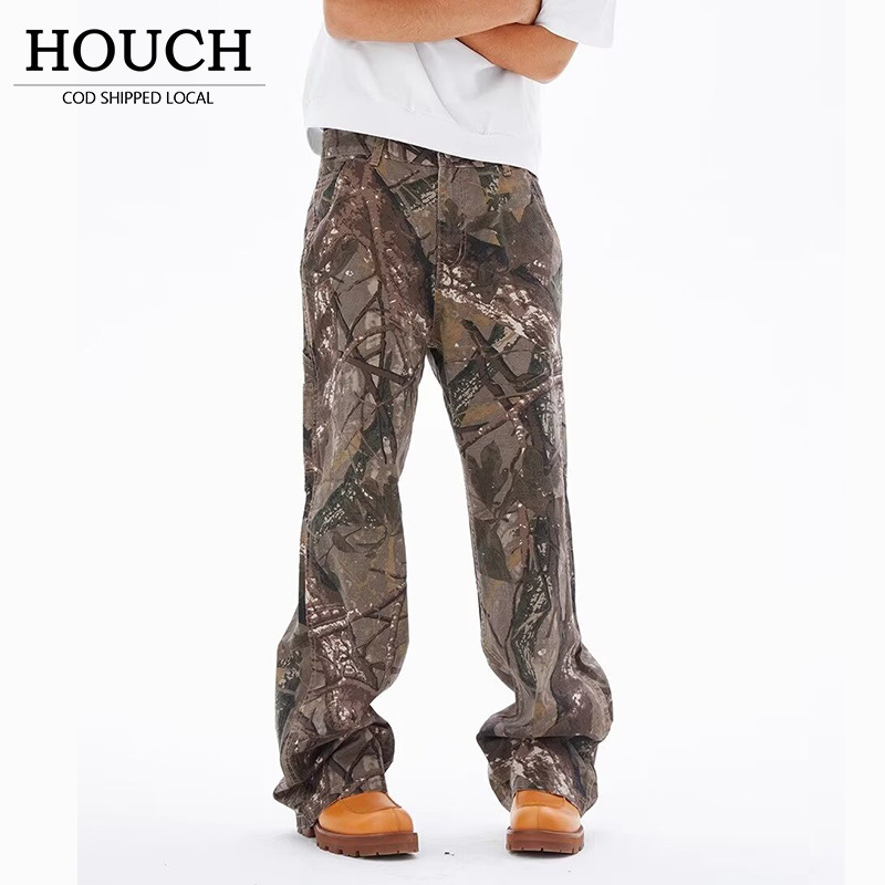 HOUCH COD High Quality Jeans Camouflage Cargo Pants Men Twig Retro ...