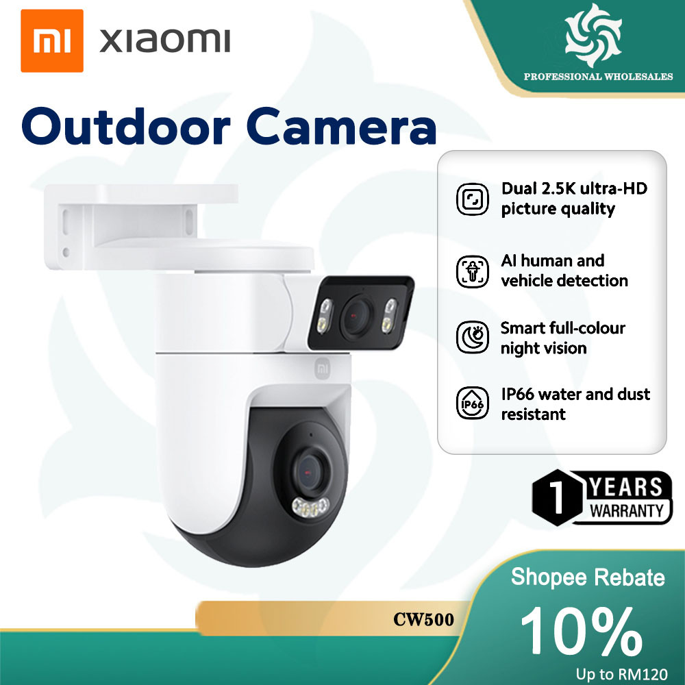 Xiaomi Outdoor Camera CW500 Dual 2.5K ultra-HD quality/AI detection/Wi ...