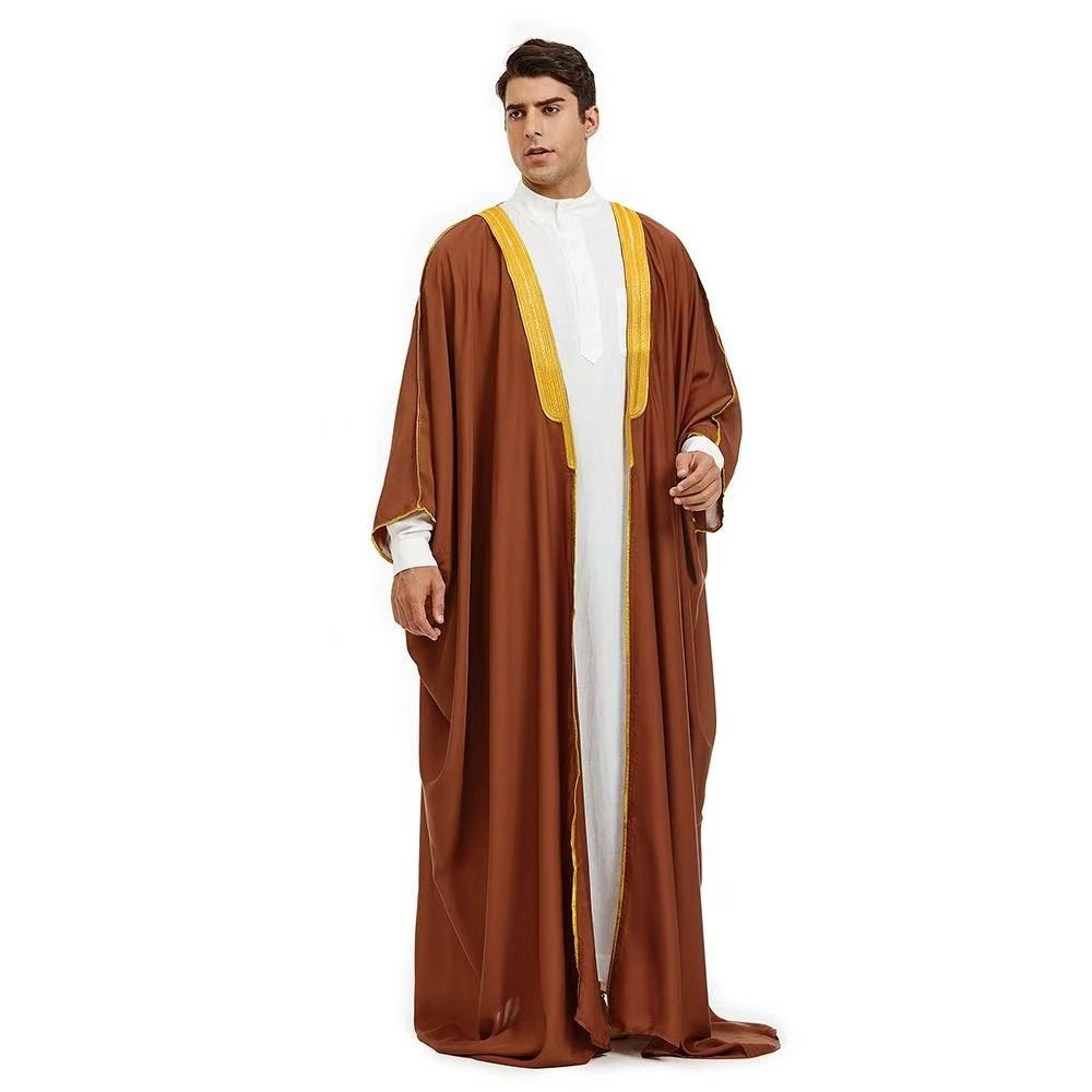 Colwao Mens Robe Muslim Kimono Dishdasha Modest Islamic Dubai Saudi ...