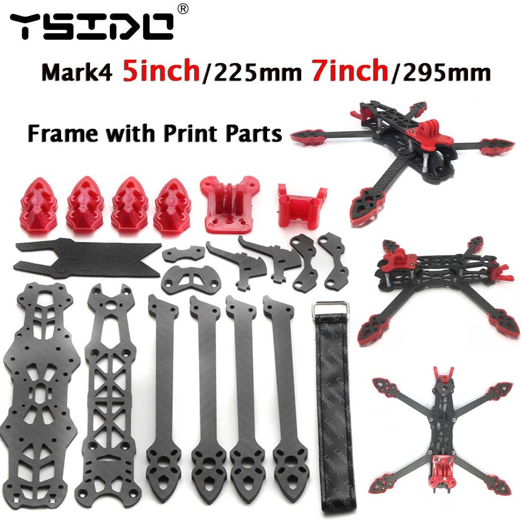 Mark4 5inch/225mm 7inch/295mm with 5mm Arm Quadcopter Frame 3K Carbon Fiber 5"/ 7" FPV Freestyle ...