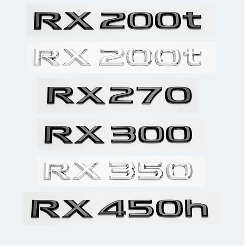 3D Chrome Glossy Black ABS RX200t RX270 RX300 RX350 RX450h RX450hL ...