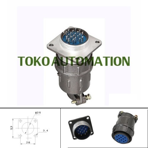 Fc88 CX24 24mm 12 Pin circular connector Aviation connector plug socket ...