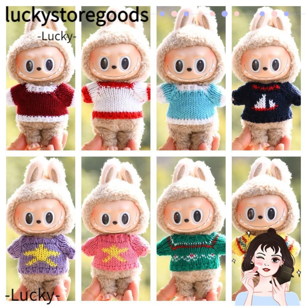LUCKY Labubu Sweater, Patchwork Color Hand-made Labubu Wears, Mini ...