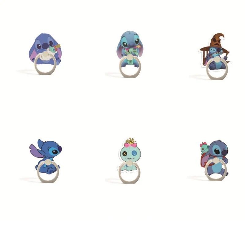 Disney Cute Stitch New Acrylic Ring Buckle Mobile Phone Stand Cartoon ...