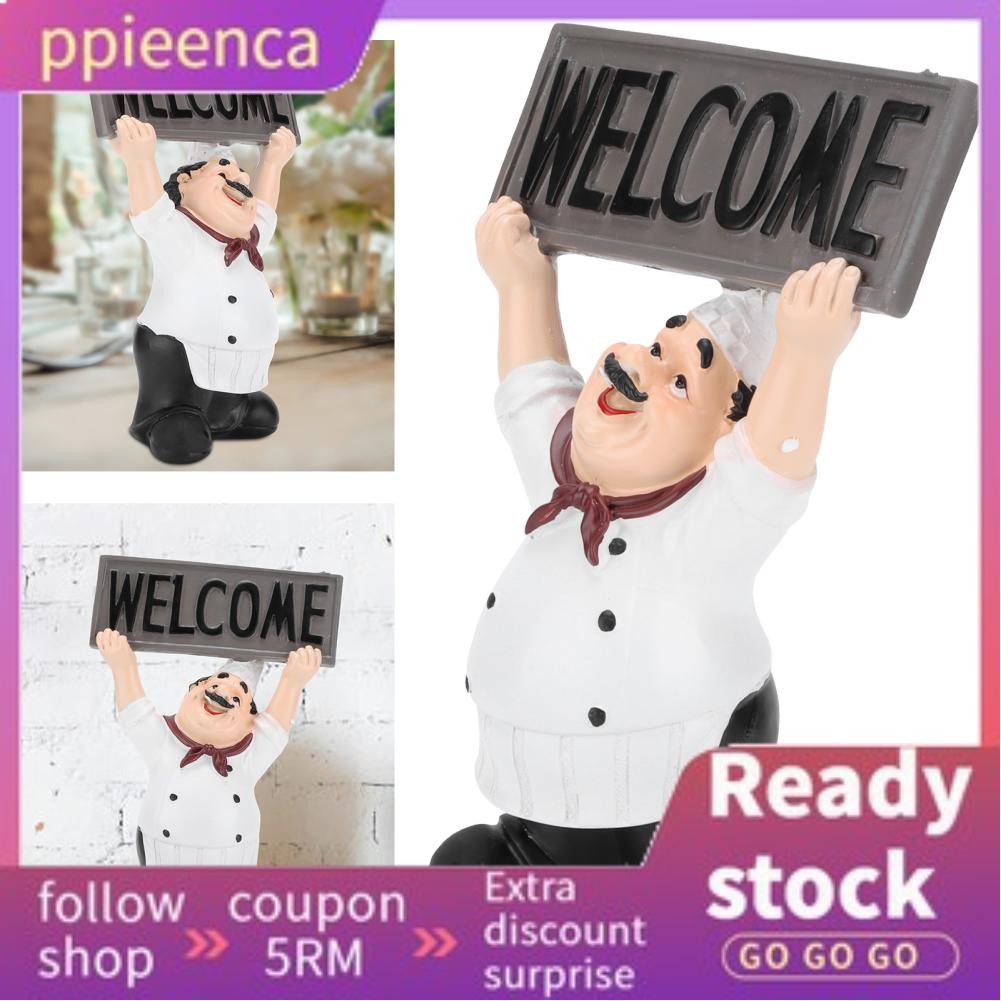 Ppieenca Chef Sculpture Welcome Resin France Cook Ornaments For Bakery ...
