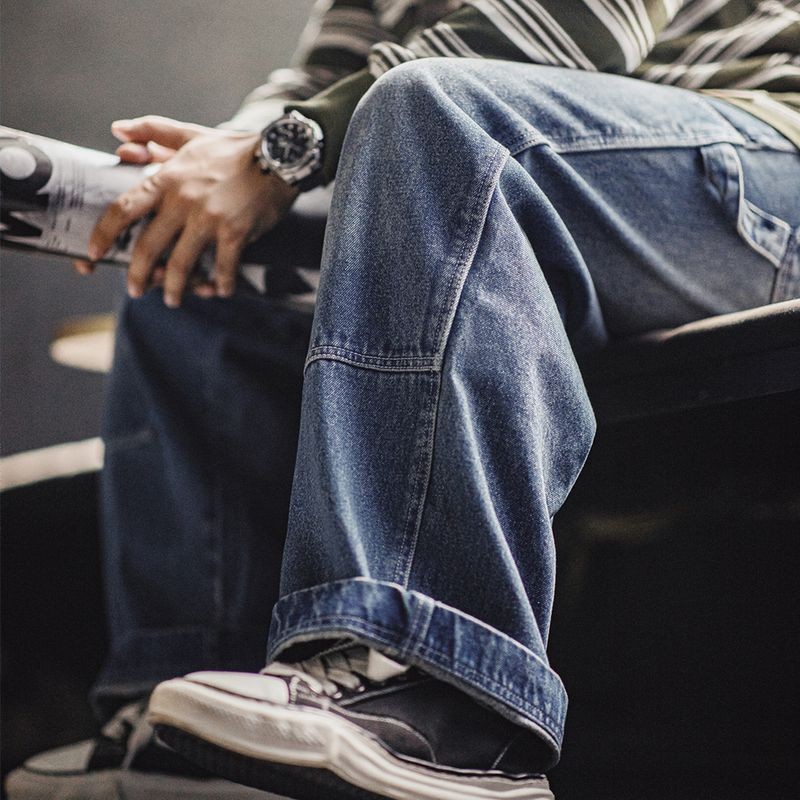 Maden Tooling American Retro Double Knee Logging Jeans Washed ...