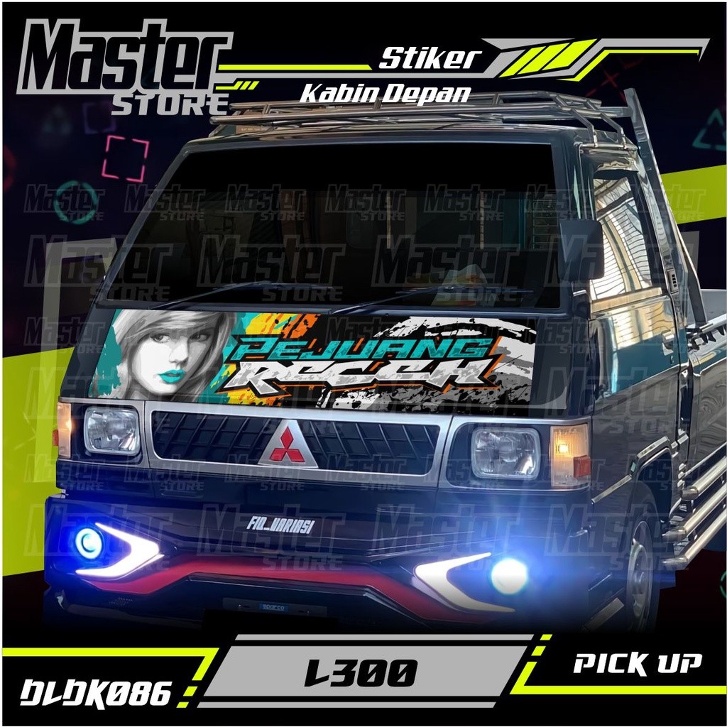 Front Cabin Decal Sticker RECEH WARRIOR All Pick Up Pick Up L300 ...