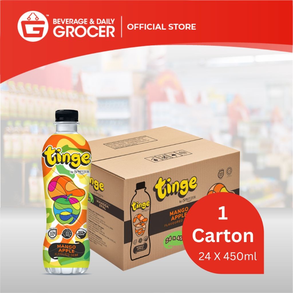 Spritzer Tinge Flavoured Drink - Mango Apple 24 x 500ml (24 Bottles) 1 ...