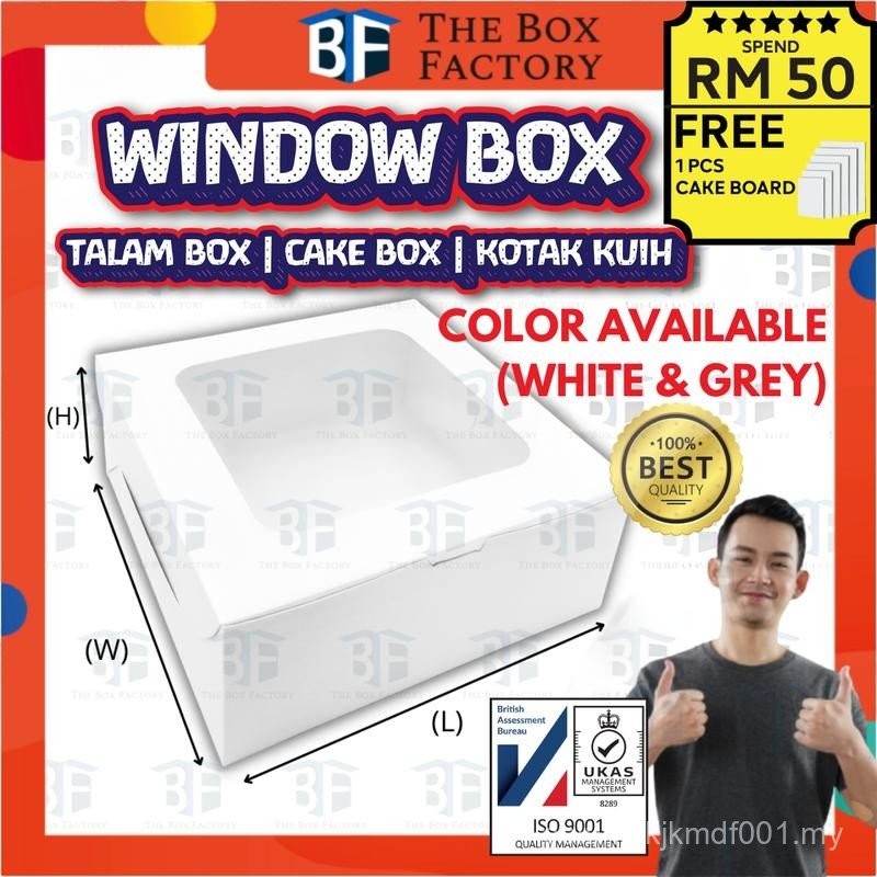 [Ready Made]Window Cake Box Folding Box with Window Kotak Kuih Talam ...