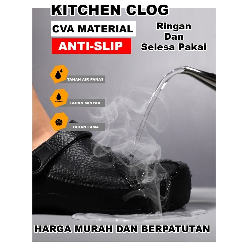 (READY STOCK) Kitchen Clogs, ANTI-SKID, RINGAN DAN SELESA PAKAI, HARGA ...