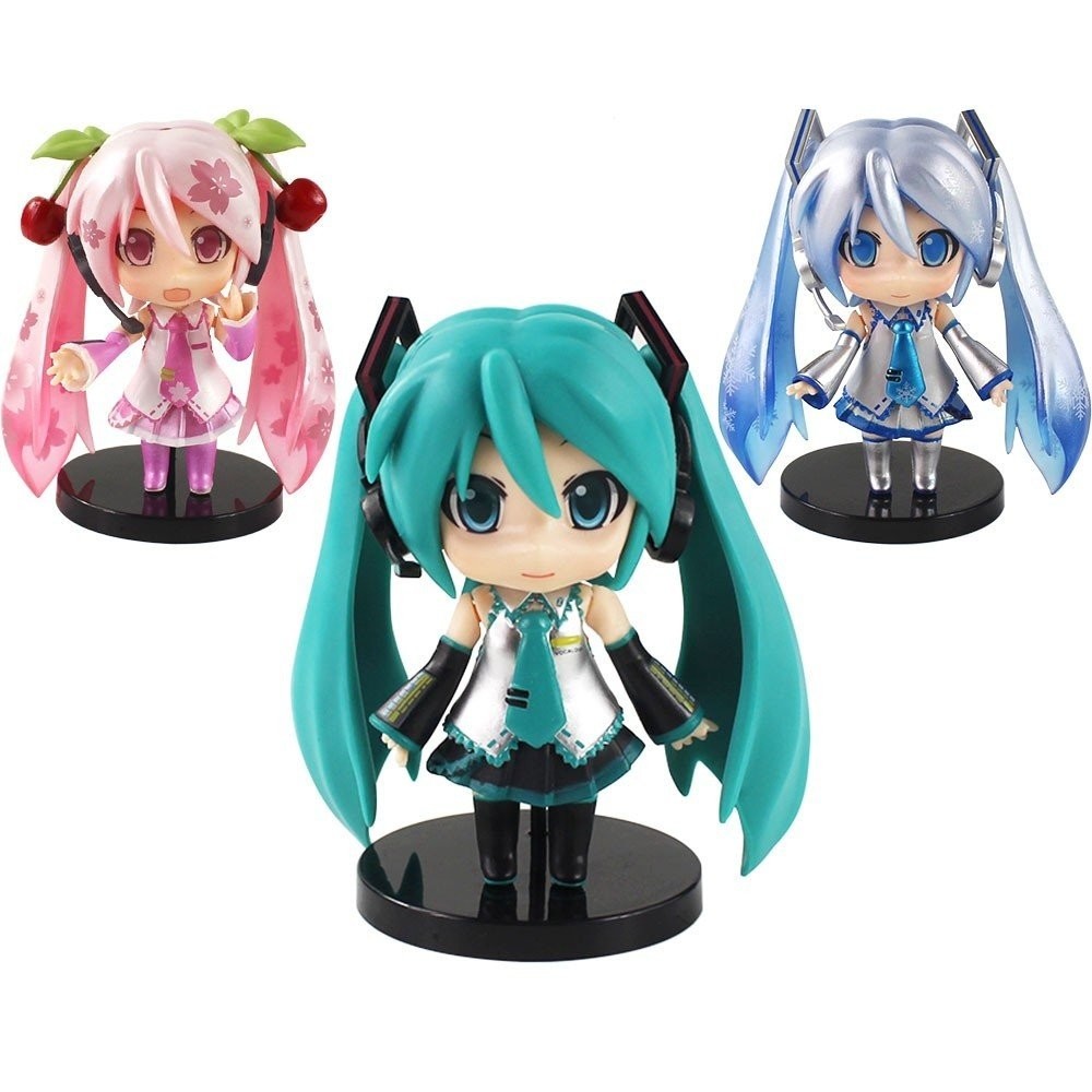 1Pcs 10cm Japan Anime Virtual Idol Hatsune Miku Figure Q Version PVC ...