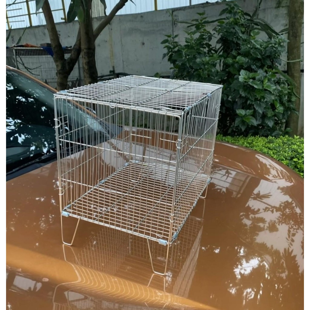 Stainless steel crested bird bath cage, foldable bath cage (comes with ...