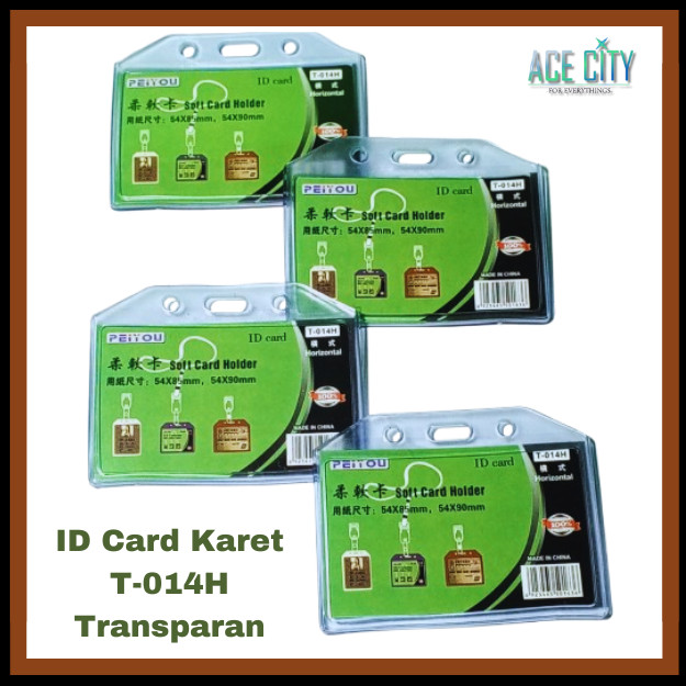 Transparent T-014H Rubber ID Card / Horizontal Rubber ID Card Frame ...