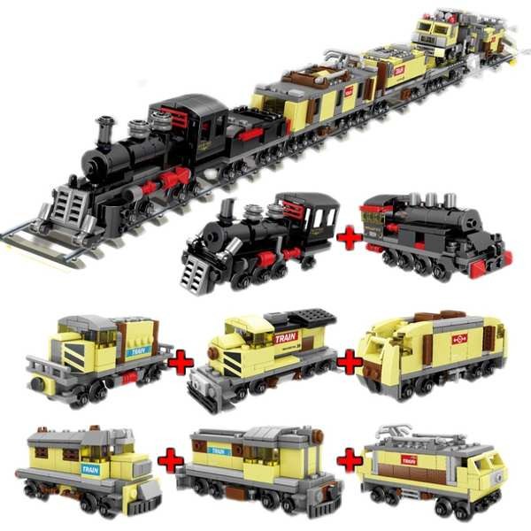 lego Blok bangunan Kaizhi, kereta api penumpang berkelajuan tinggi ...