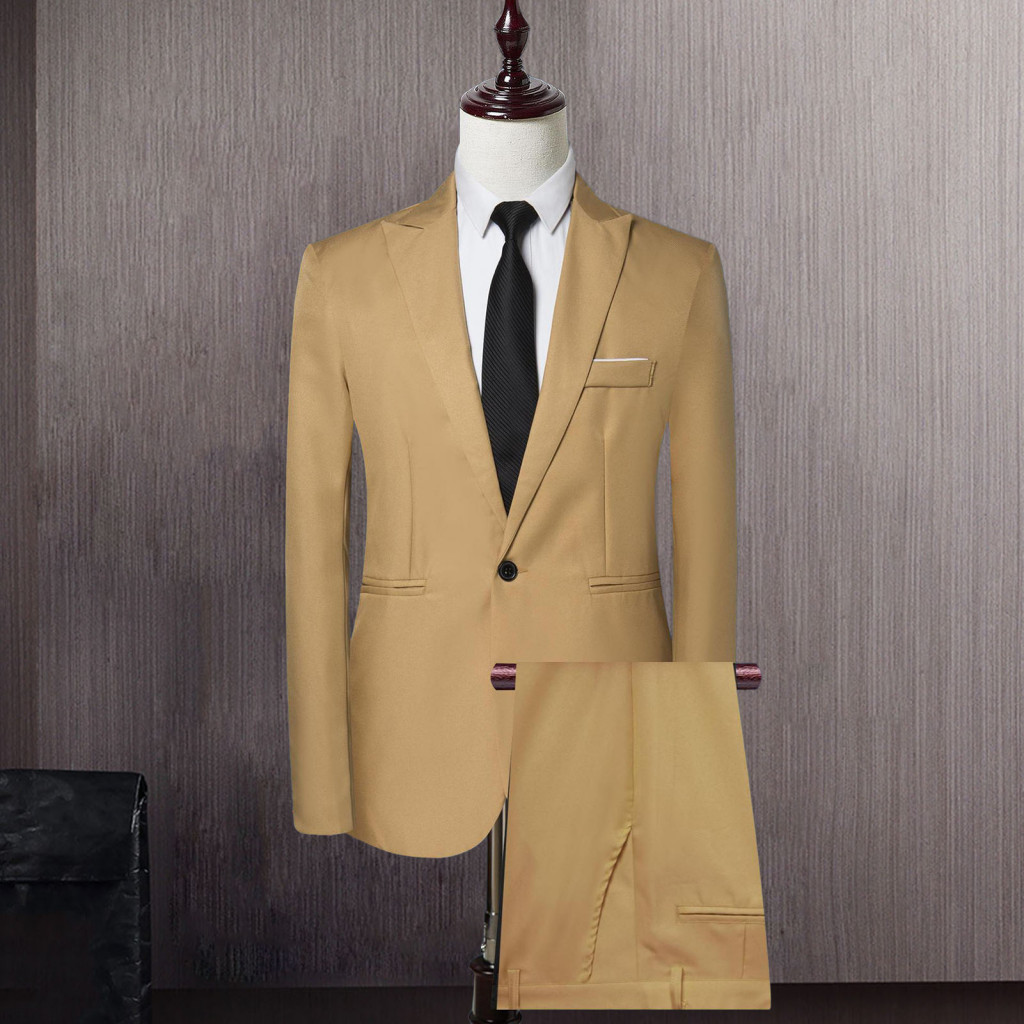 Full Shoulders Suit Set Formal Occasion Suit Set Men's Business ...