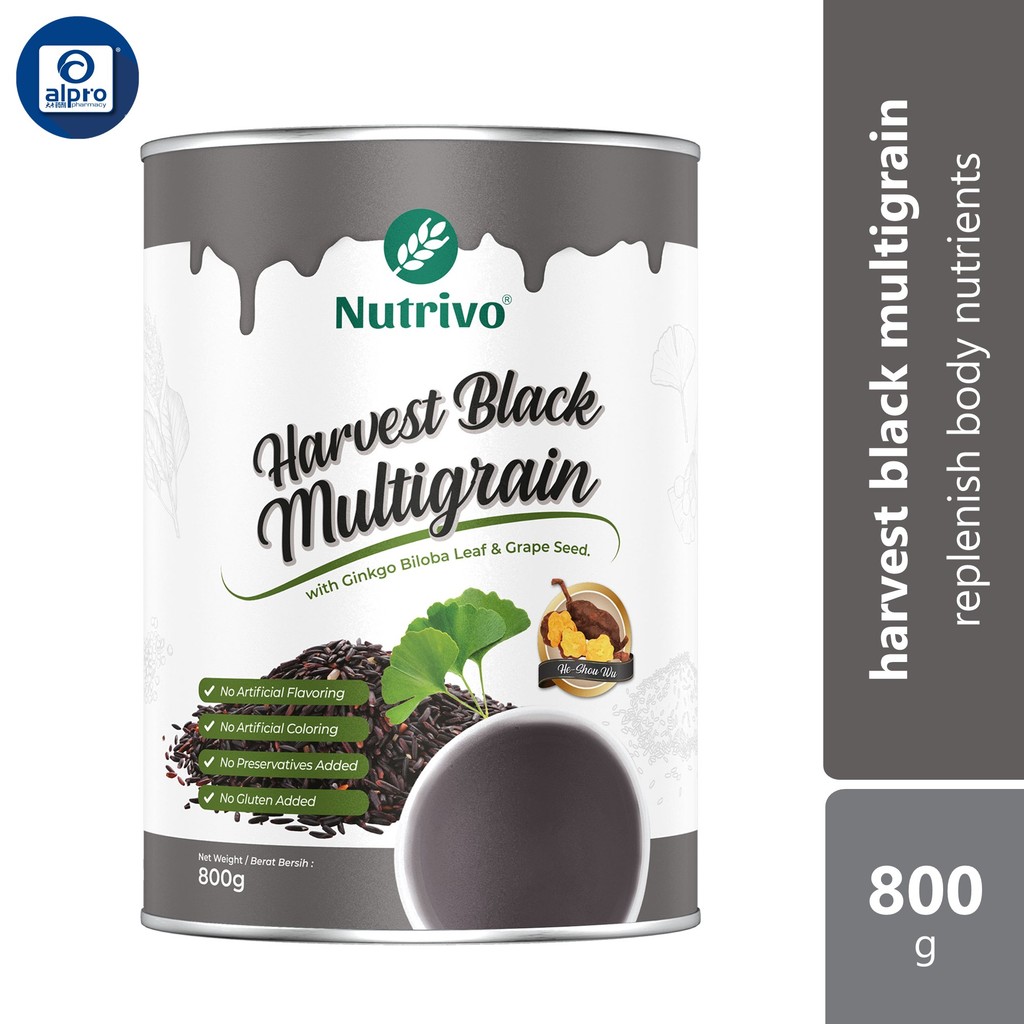 Nutrivo Harvest Black Multigrain 800g | Replenish Body Nutrients | Shopee Malaysia