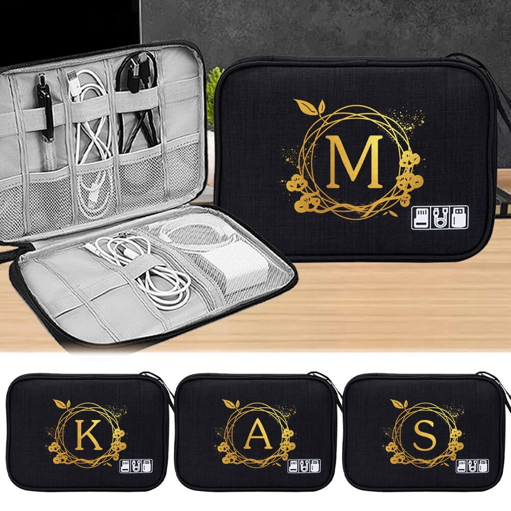 Wire Storage Box Cable Organizer Pouch Travel Large Capacity Earphones ...