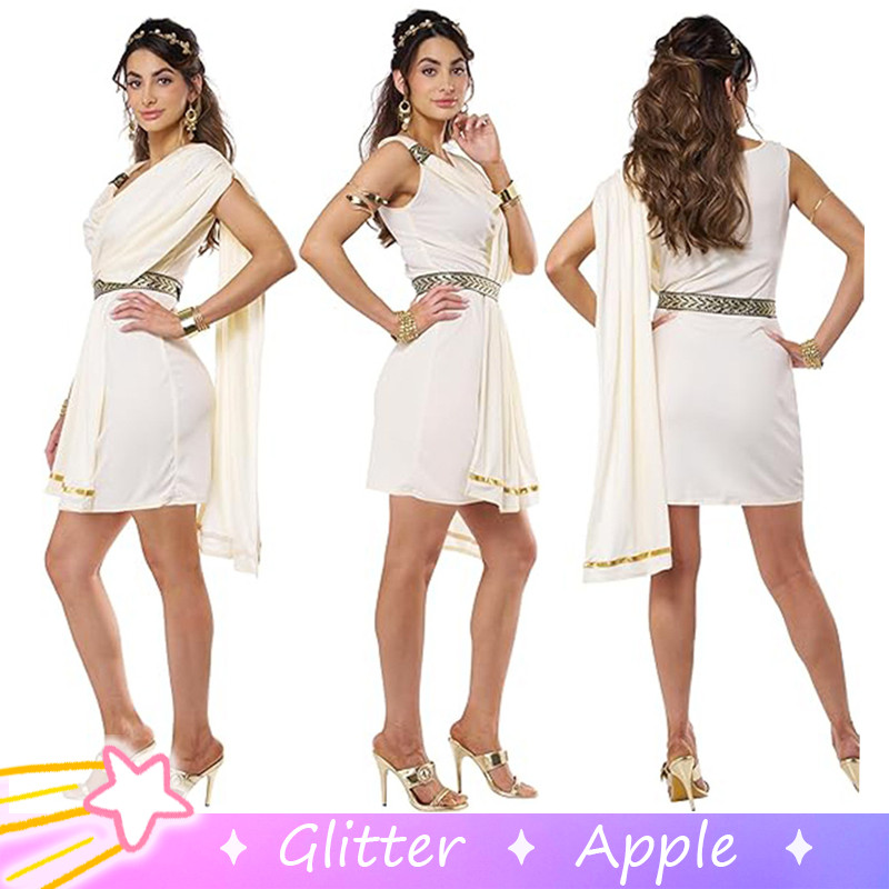 Ancient Greek Goddess Sexy White Dress For Woman Adult Greece Rome ...