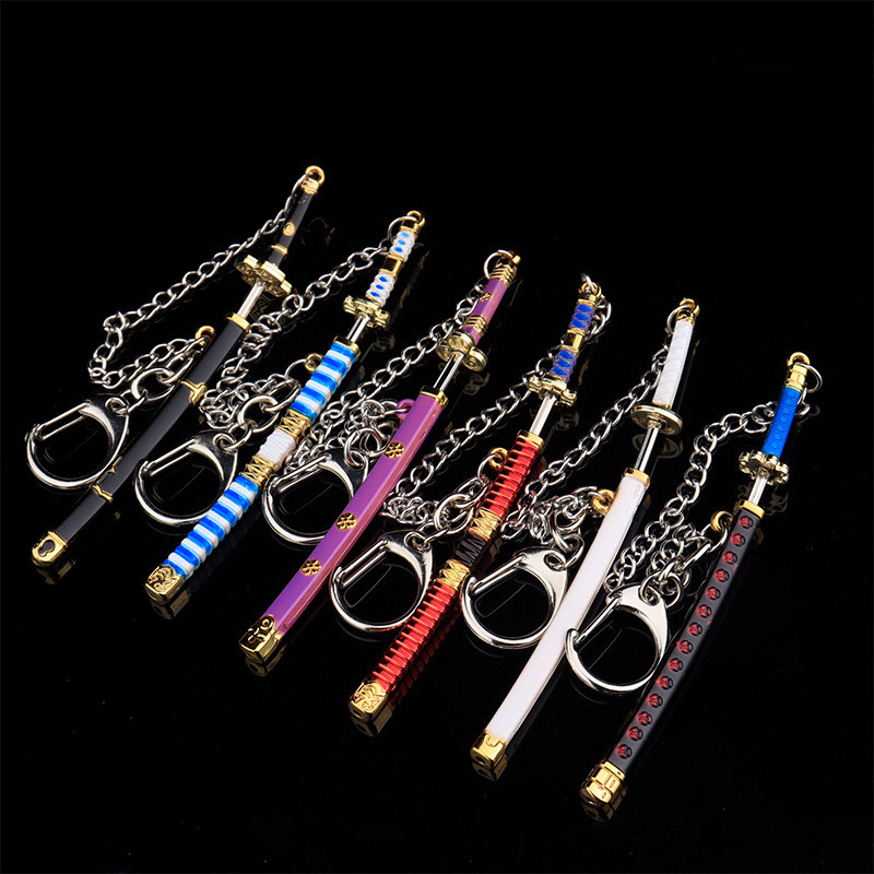 One Piece Zoro Three-Sword Style Sword Accessories Keychain Enma Sandai ...