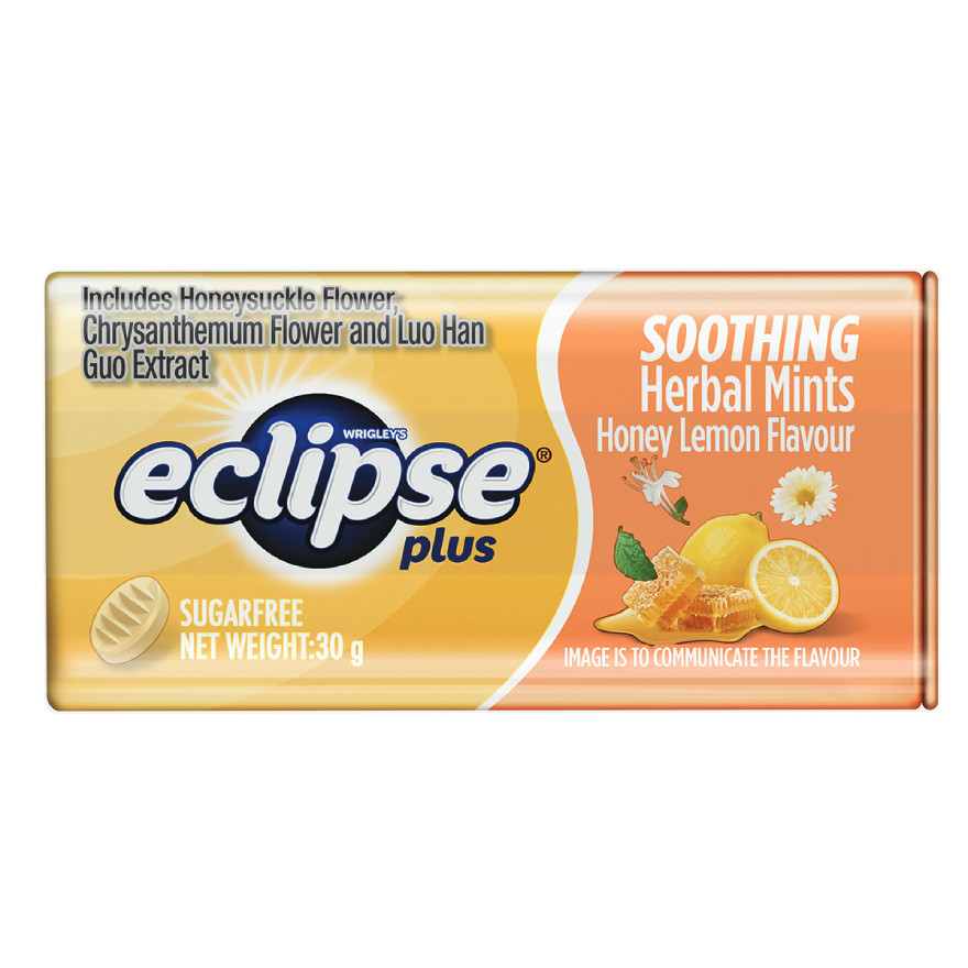 ECLIPSE PLUS Soothing Herbal Mints Honey Lemon Flavor 30g | Shopee Malaysia
