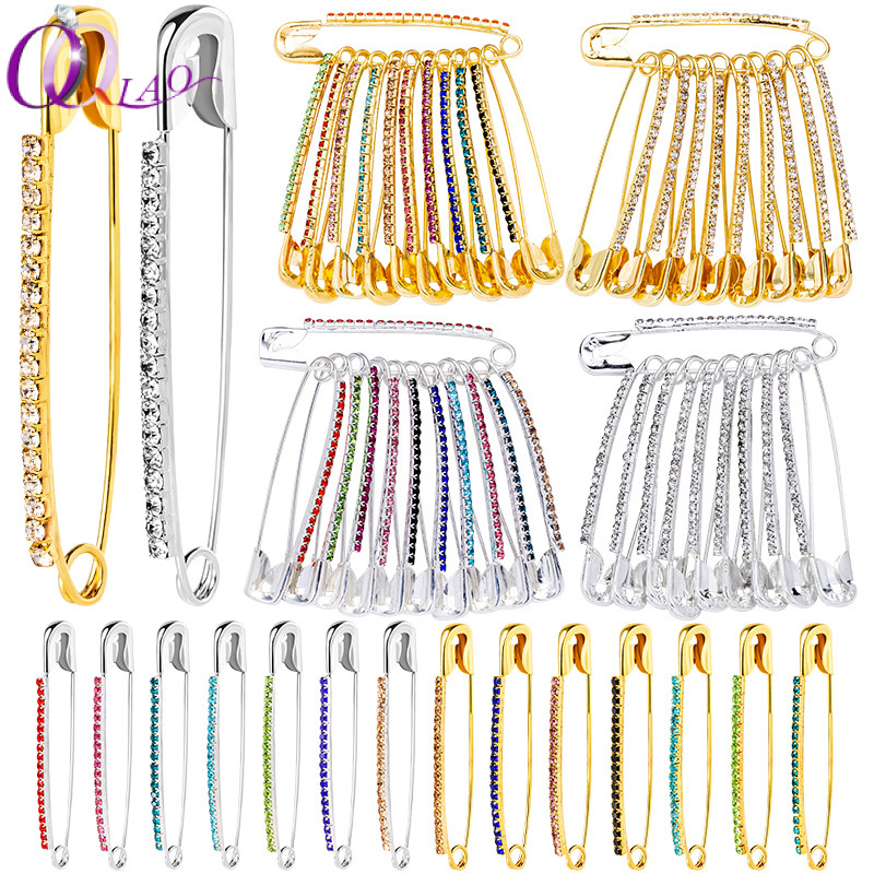 Qiao Women Rhinestone Safety Pins (10 Pcs) | Shopee Malaysia