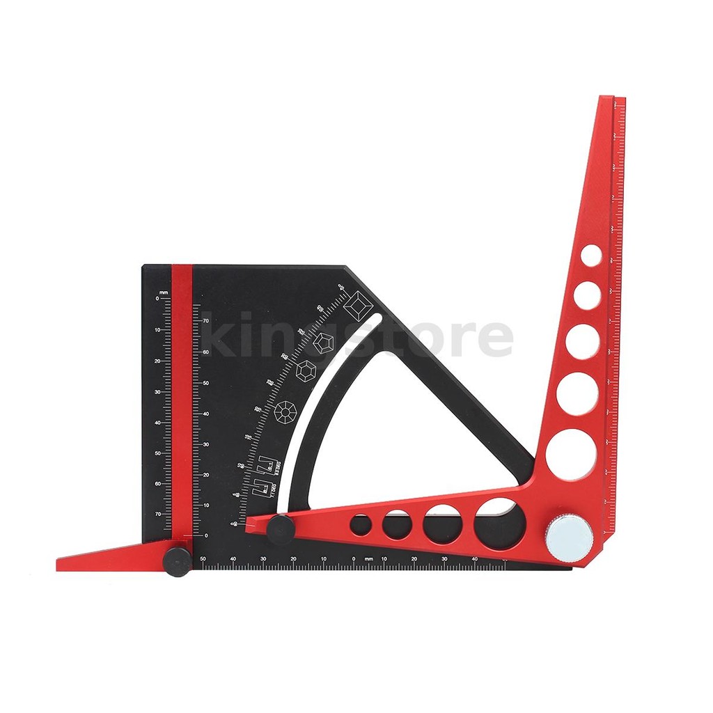 Adjustable Set Square Scriber Aluminum Alloy Movable Angle Protractor ...