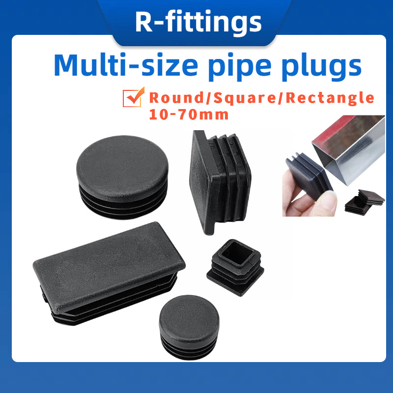 10mm-50mm Round Square Rectangle Black Plastic Hollow cover Blanking ...