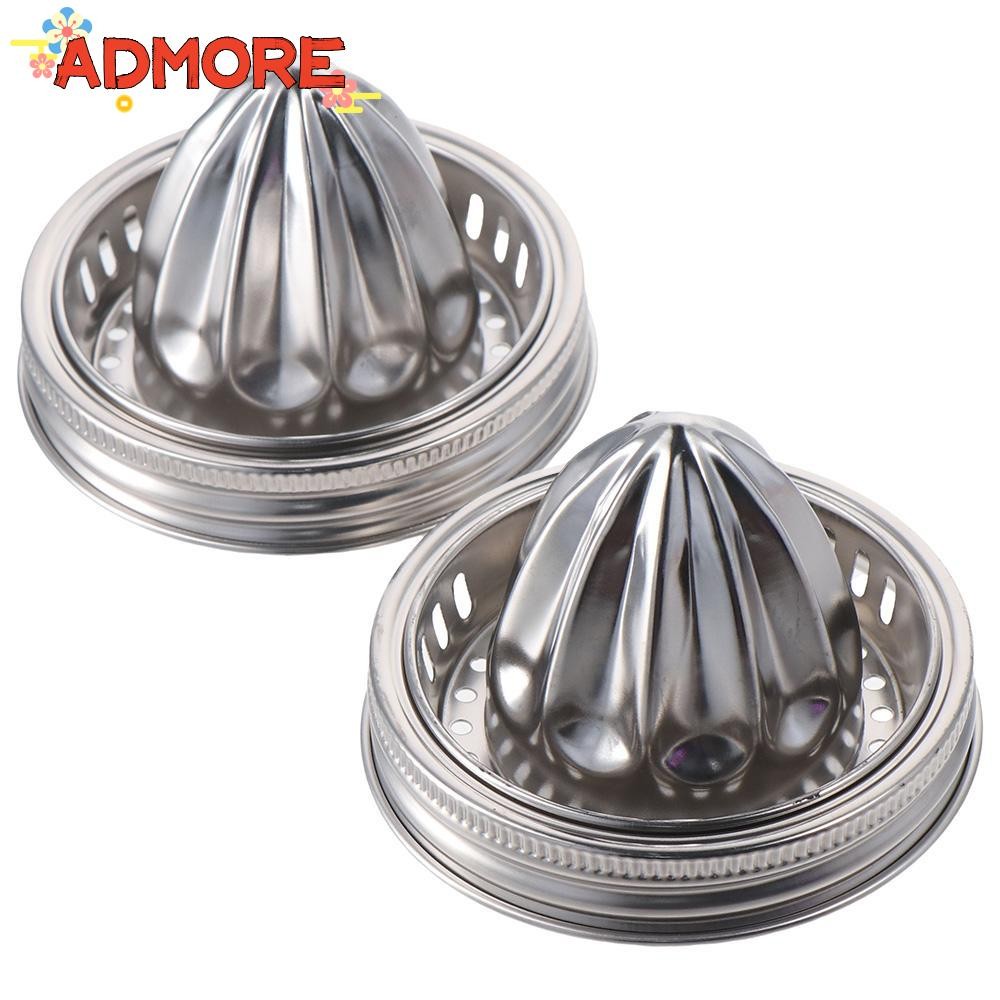 ADMORE 1/2pcs Glass Juicer Lid, 3.38 Inch Silver Mason Jar Juicer Lid ...